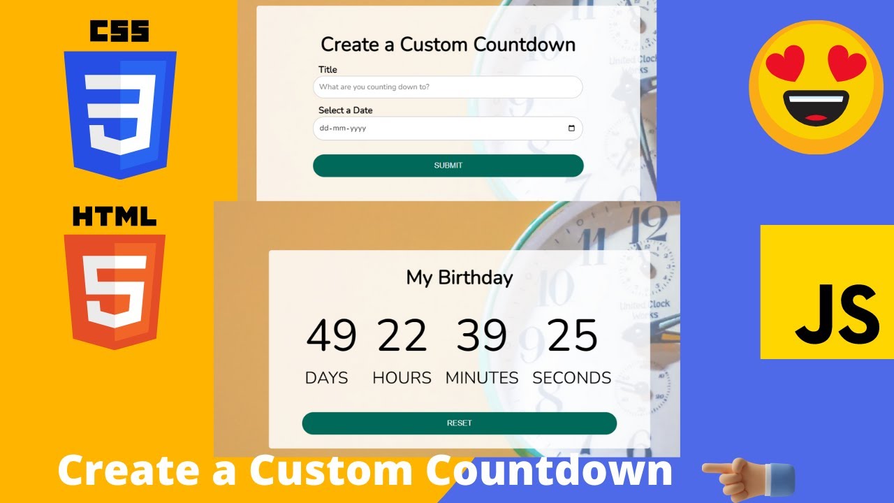 Create a Custom Countdown | Best Countdown Maker | Html Css Javascript