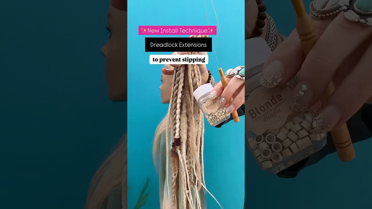 New Install Technique Dreadlock Extensions to prevent slipping with micro beads.