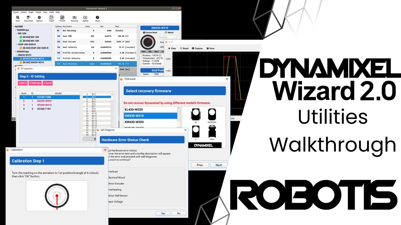 DYNAMIXEL Wizard Utilites Walkthrough