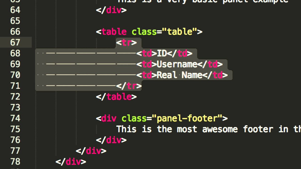 Bootstrap 3 Tutorial 77 - Panels With Tables