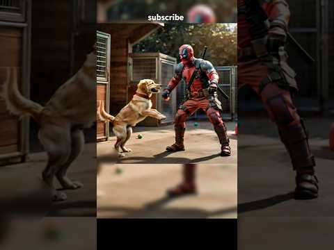 Deadpool and dog #shorts #ai #dog #dogpool
