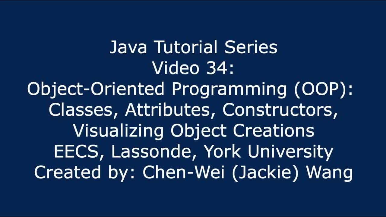EECS1021 Java Tutorial 34