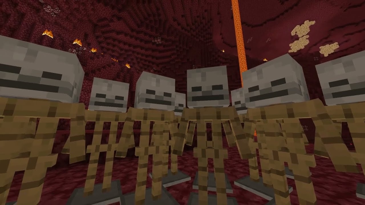 Skeletons Roasting Jellybean Template (Minecraft version)