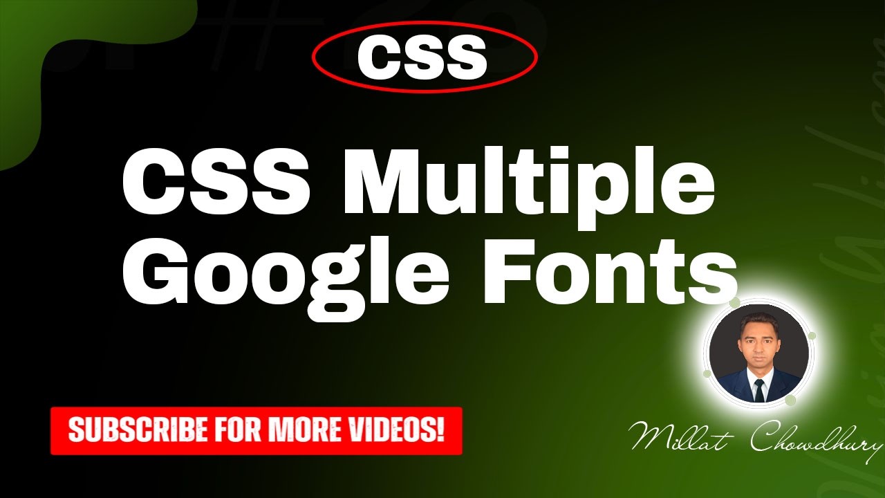 css multiple google fonts, css tutorial, html css, css full course, html css full course