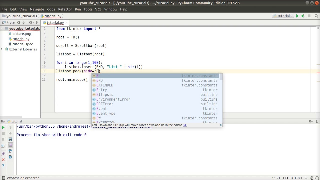Python GUI Tutorial - 33 - Scrollbar | Tkinter