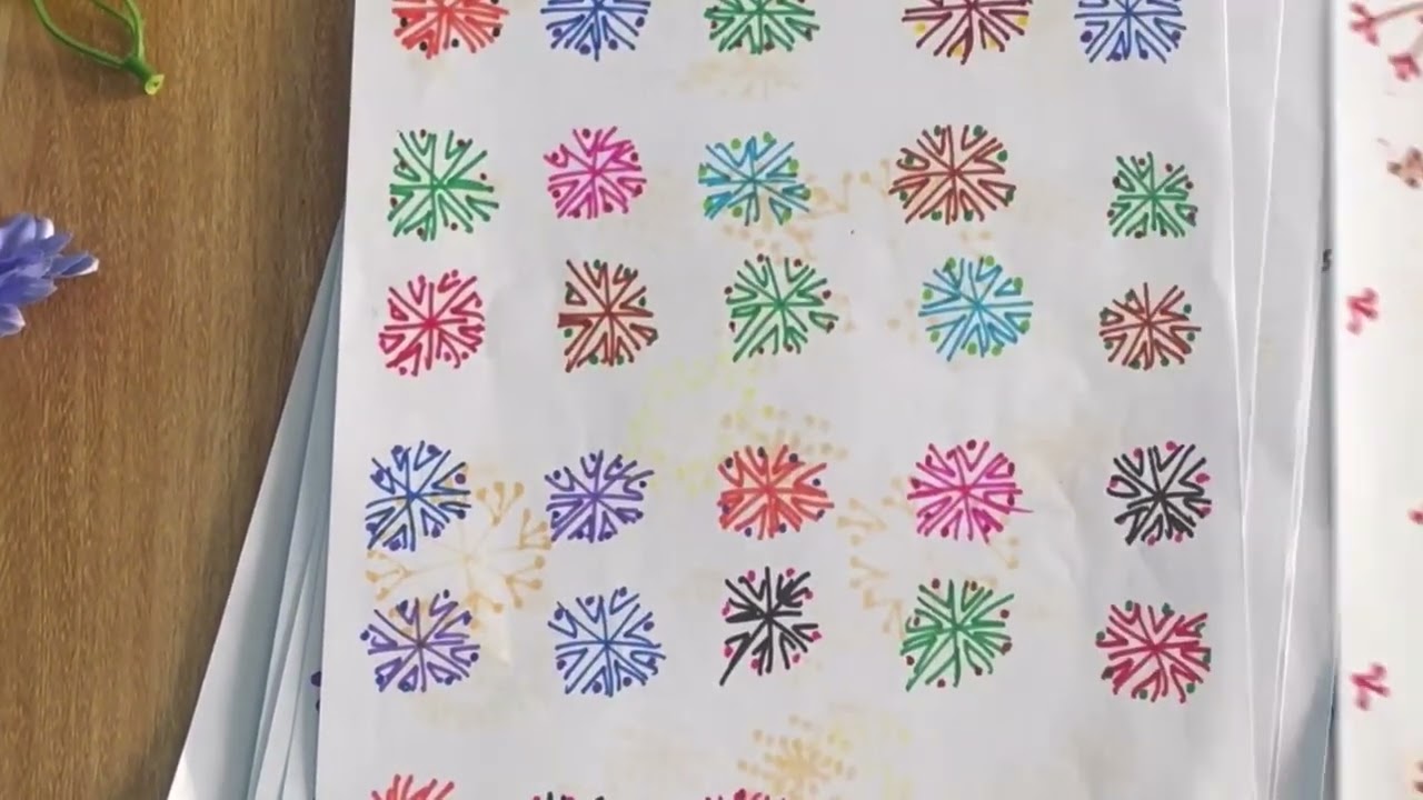 Happiness from drawing patterns and being creative. 