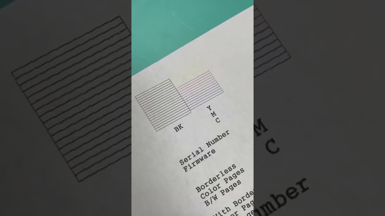 Printing nozzle check sheet from an Epson EcoTank printer to see if you have a clog! #sublimation