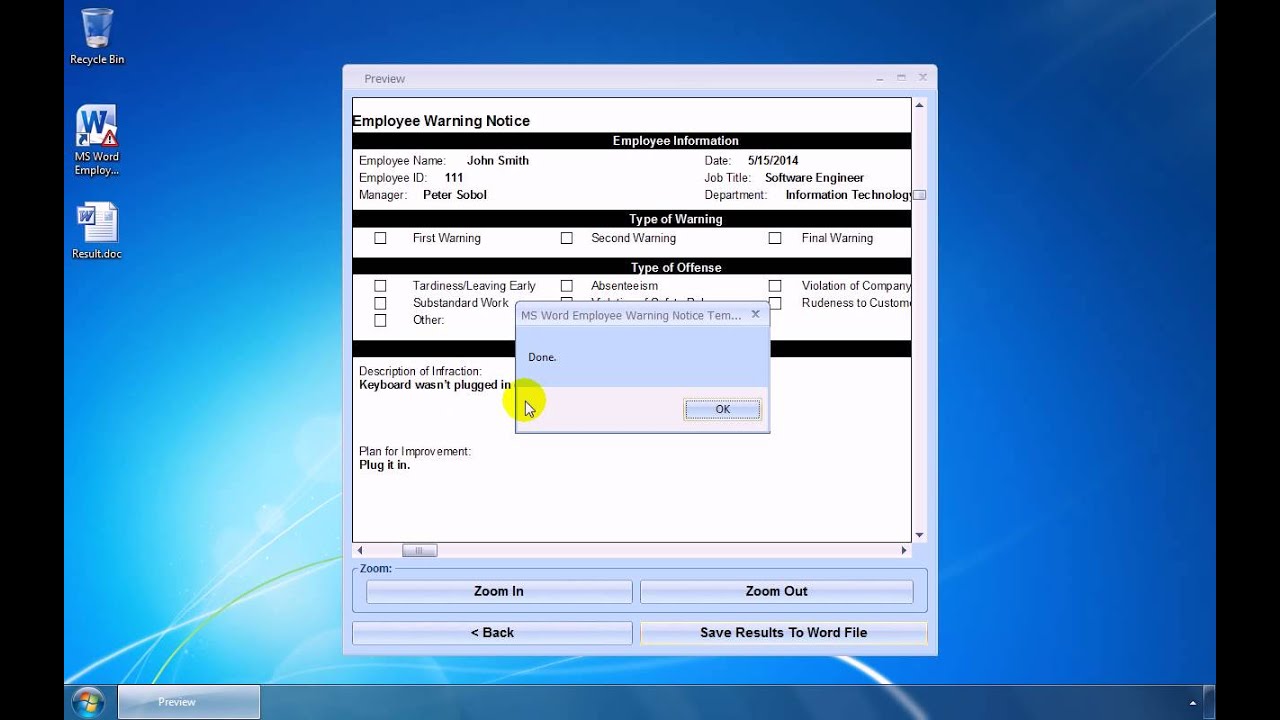 How To Use MS Word Employee Warning Notice Template Software