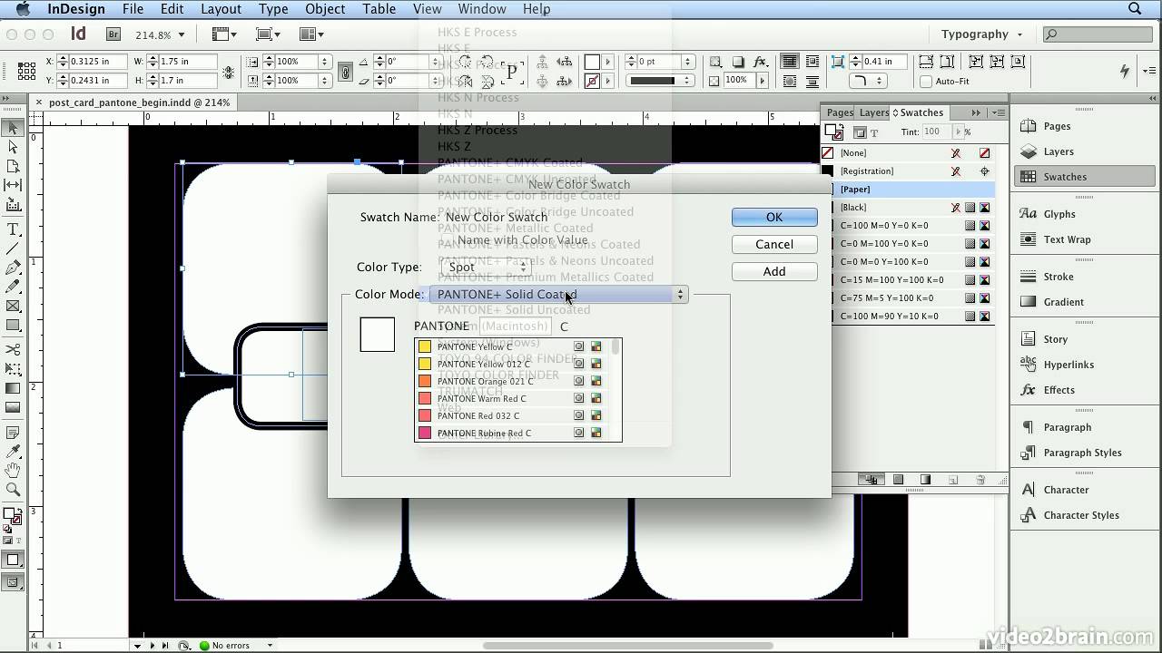 Adobe Indesign CS6 Tutorial - 26  Adding Spot