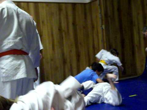 Rudy taking on a yellow belt