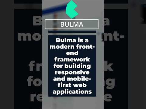 Bulma: The Modern Front-end Framework for Building Clean and Elegant Web Applications ππ¨