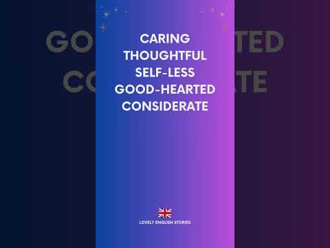 Synonyms for KIND | Different words to describe being KIND | Learn British English vocabulary