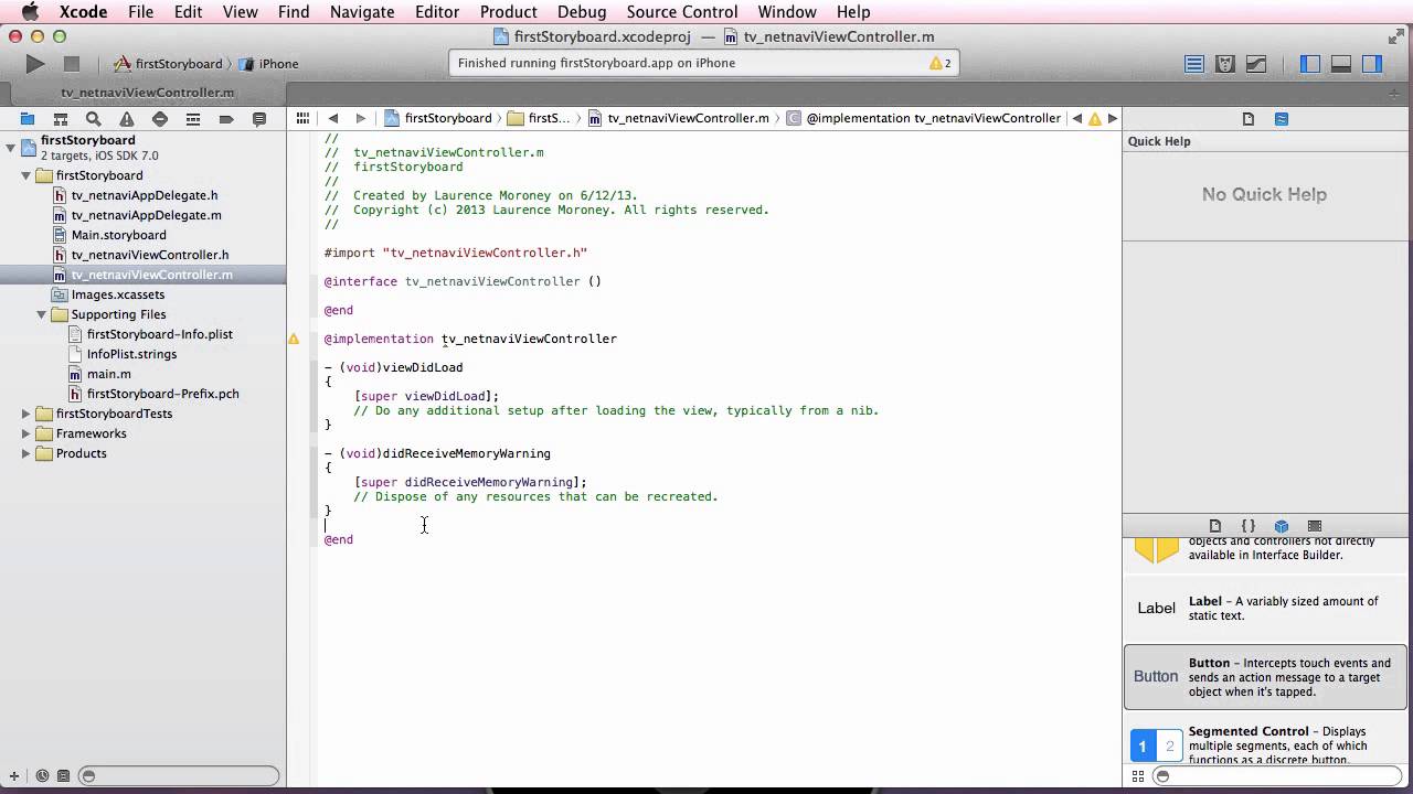 ios7Developer.com Learn iOS7 Development - Part Two