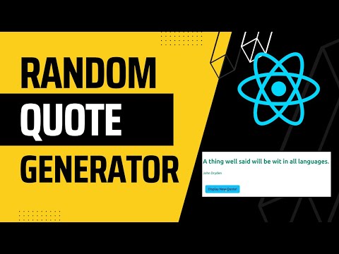 Random Quote Generator React Api Tutorial ( Easy Method )
