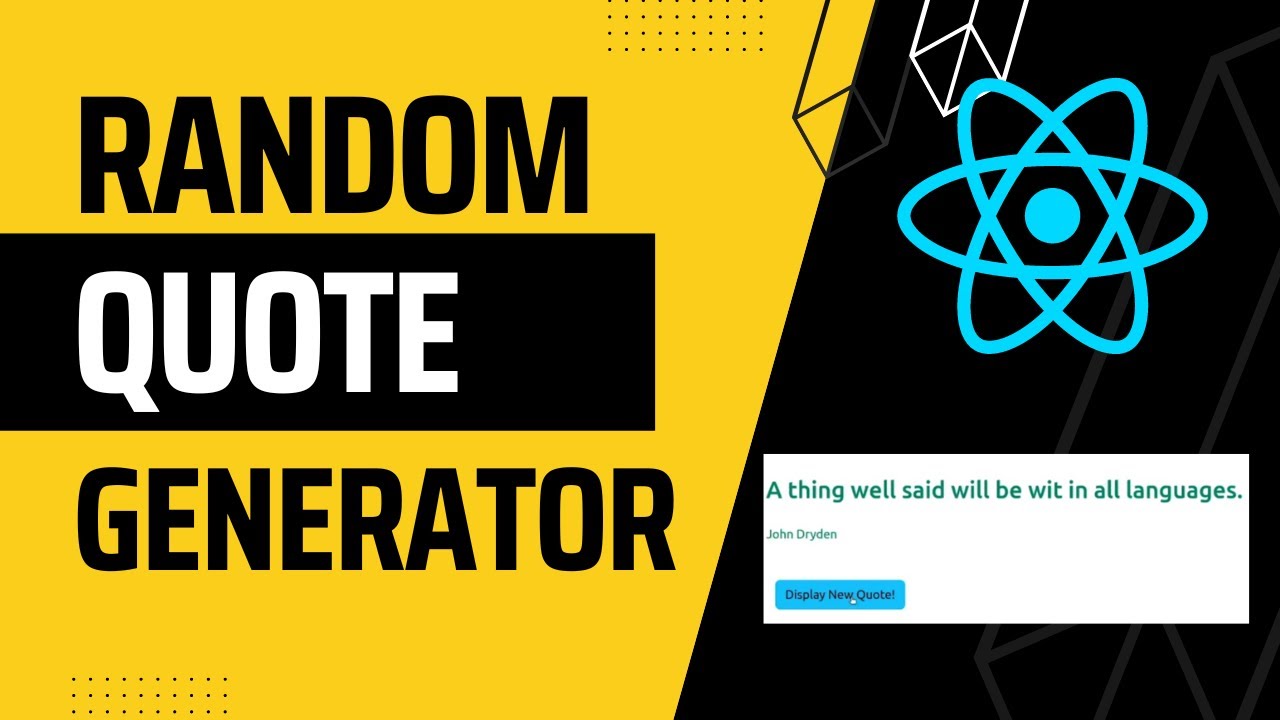 Random Quote Generator React Api Tutorial ( Easy Method )