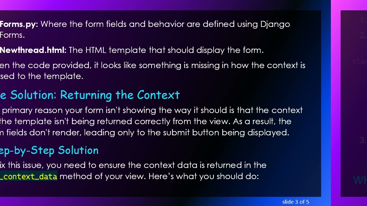 Why is My Django Form Not Displaying? Troubleshooting Tips You Need!