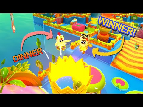 Steam Community :: Video :: [Fall Guys] Chicken Vs Golden Wolf! A Tight ...