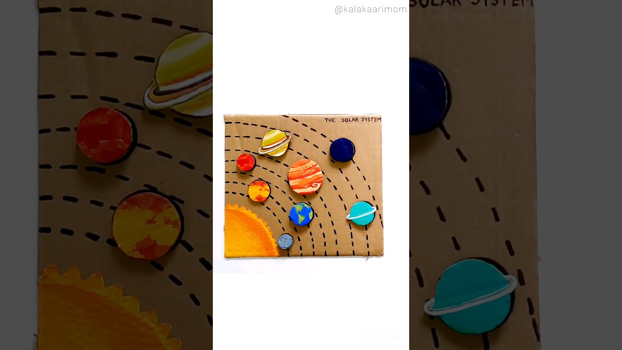 Solar System Cardboard DIY Puzzle #space #spacelover #schoolproject