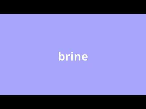 what is the meaning of brine