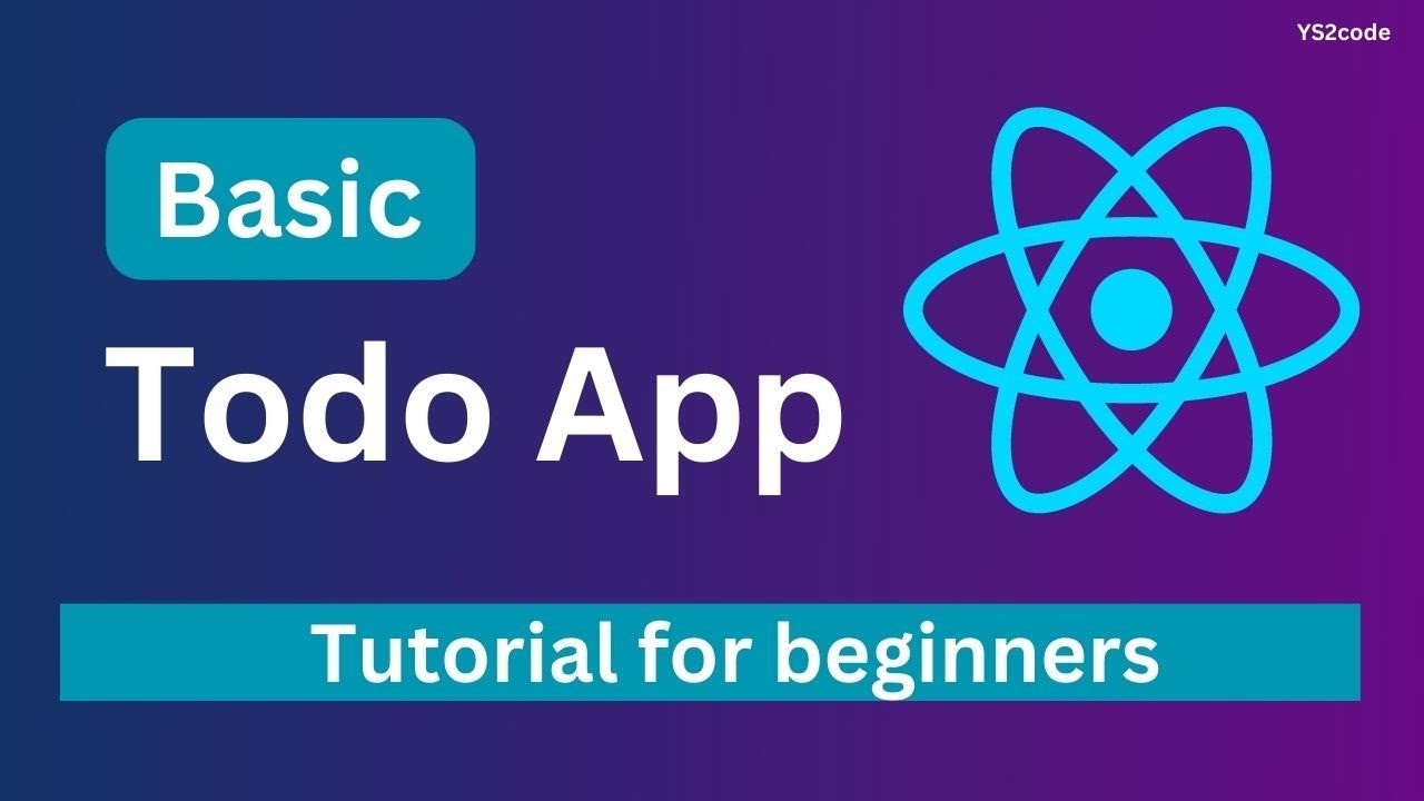 Todo app for beginners | Basic react js app tutorial | Javascript