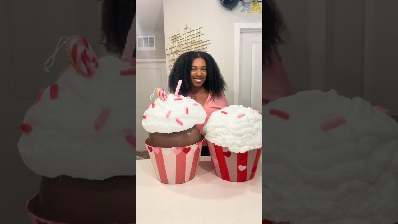 Giant Chocolate Cupcake Party Prop EASY DIY