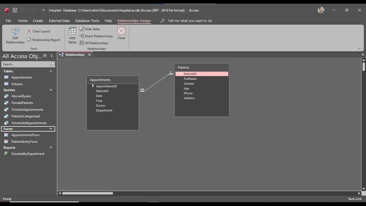 How to Create a Hospital Database System in Microsoft Access | Full Assignment Solution