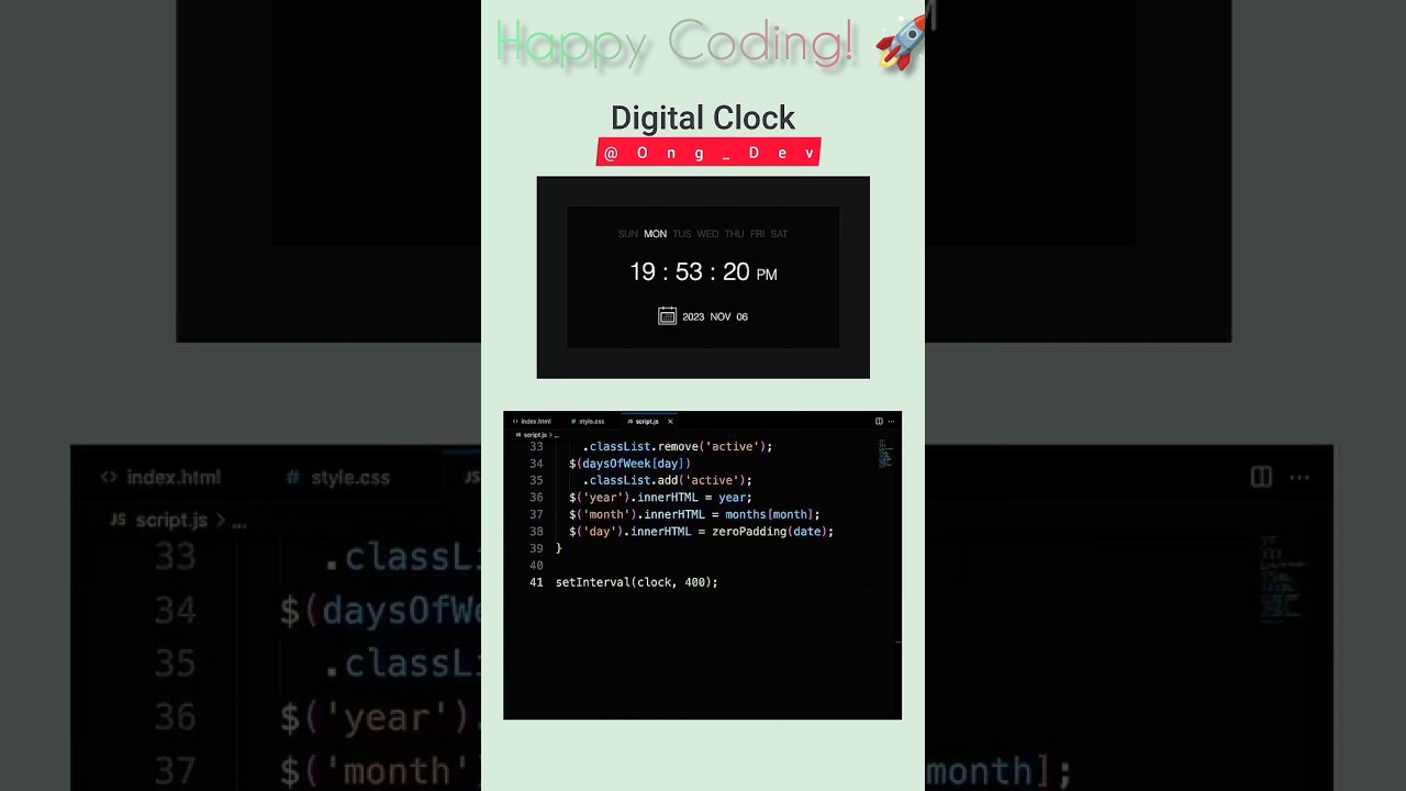 Make Your Own Digital Clock with Code! 🚀