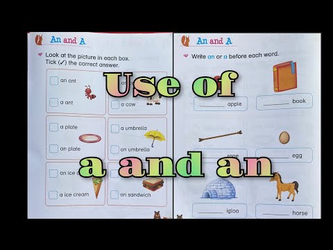 UKG English/ Use of A and An /Practice Worksheet