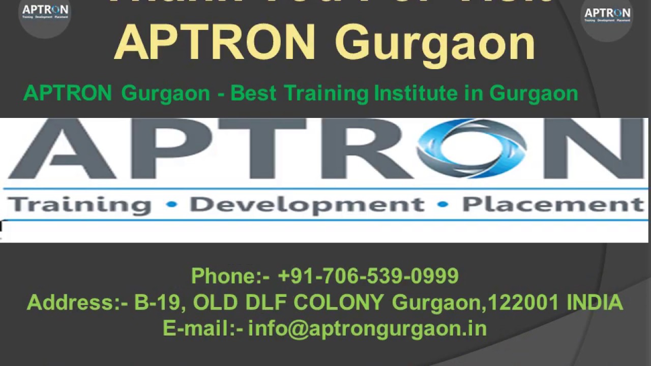 PLC SCADA 6 Months 6 Weeks Industrial Training  -  APTRON Gurgaon