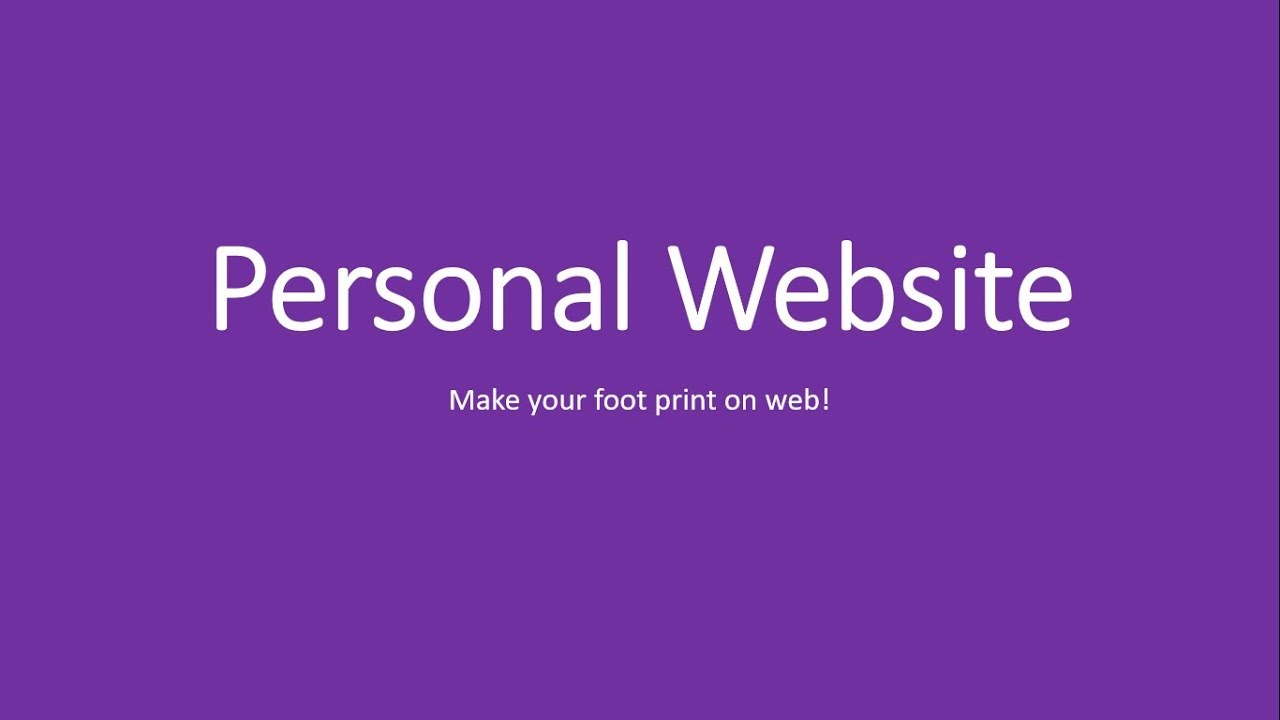 Hosting Personal Website on Github.com(aka Github Pages)