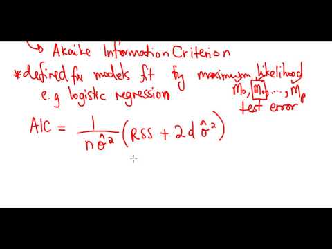 Akaike Information Criterion (AIC) Estimate for Test Error