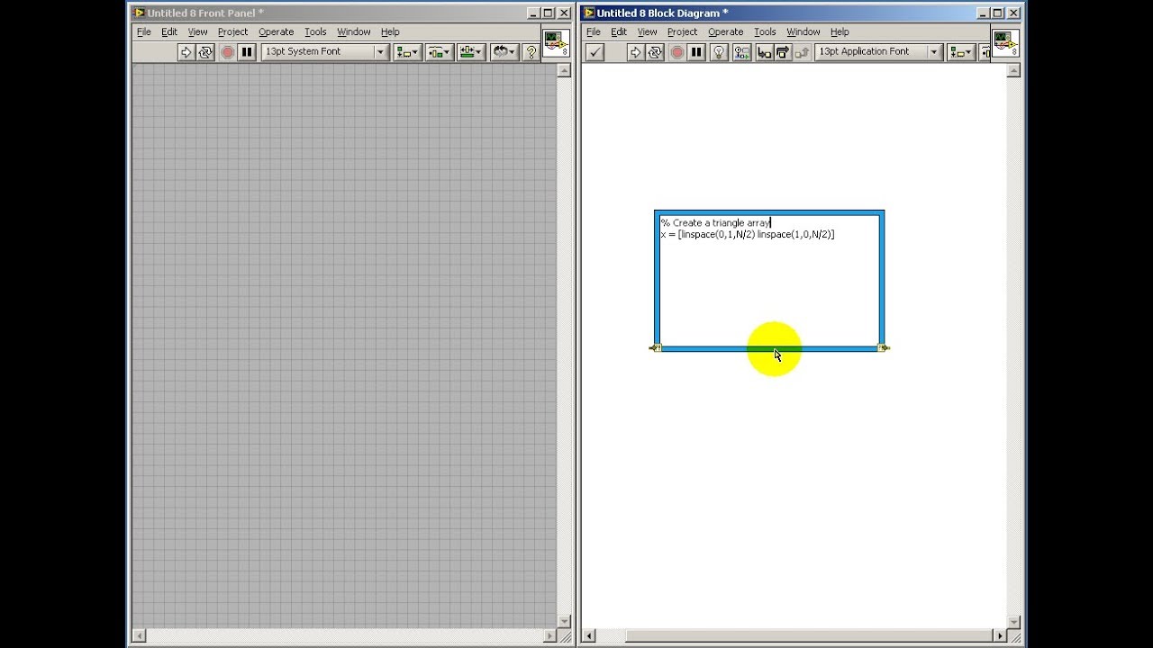 LabVIEW essential programming structures: MathScript node