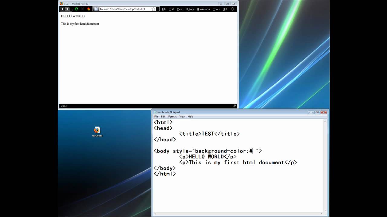 HTML and CSS Tutorial Part 1