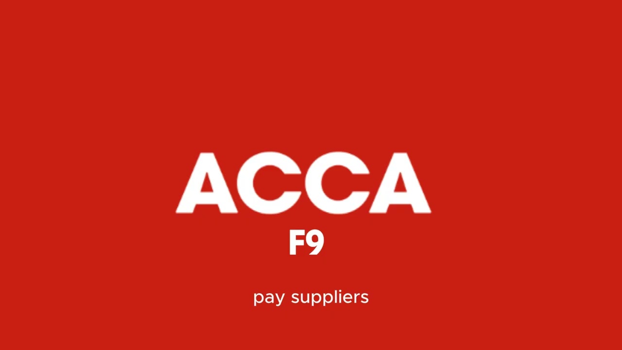 A Summary of ACCA F9