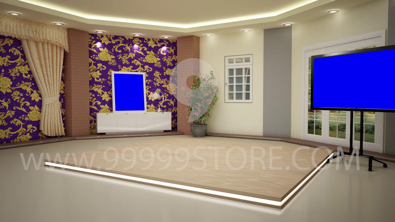 Virtual Set Green Screen 4K TALK 01