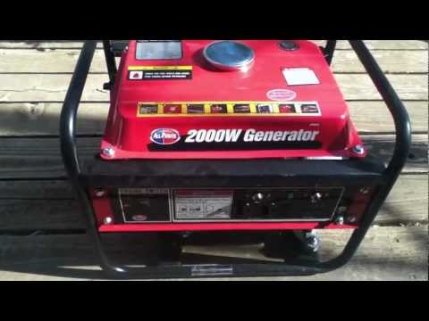 All Power 2000 Watt Generator - Starting It Up