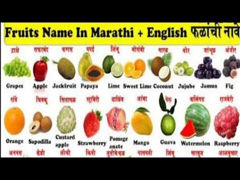 Fruits Name meaning in Marathi with pictures #learnenglishinmarathi