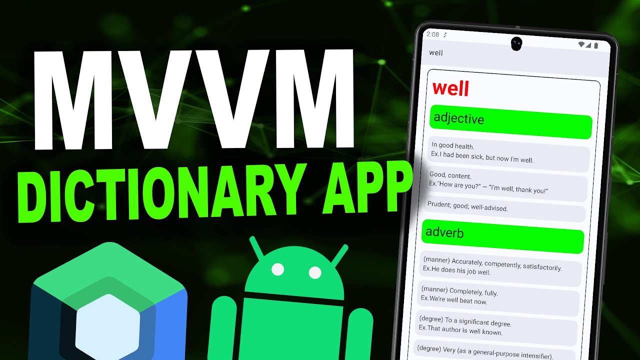 MVVM in Android | Dictionary App | Step-by-Step tutorial