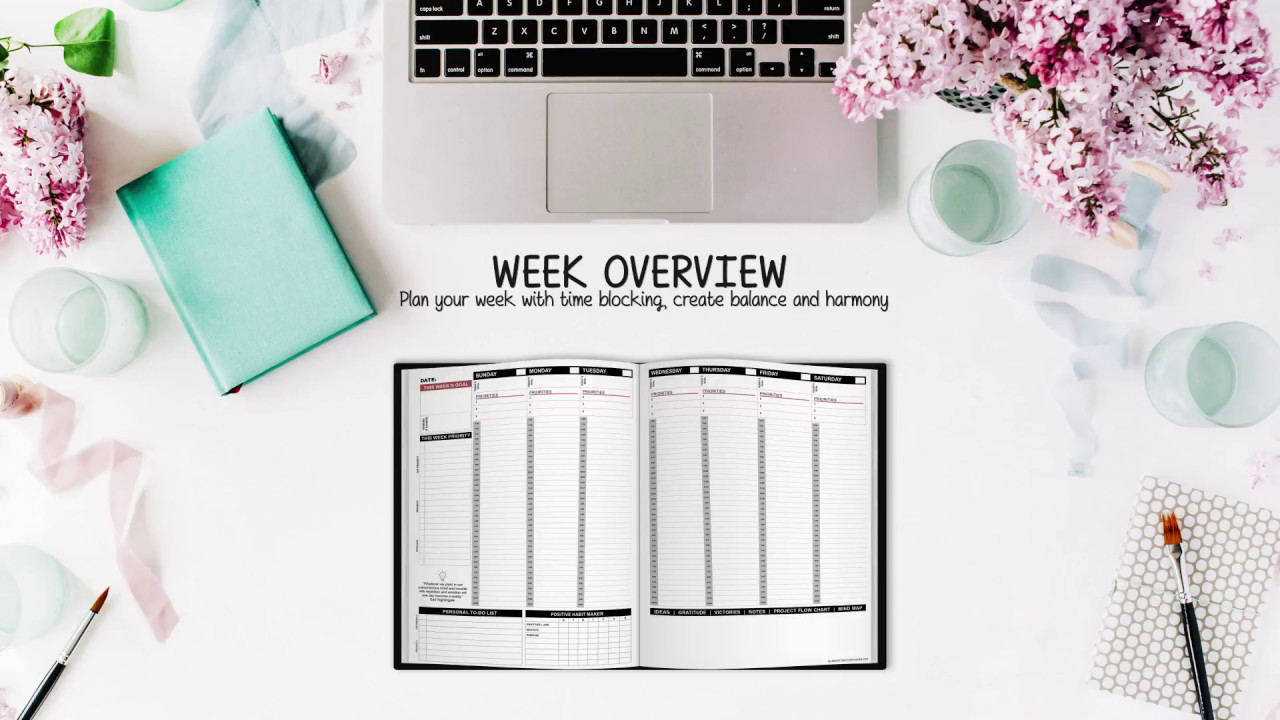 Law of attraction planner: How to use the week overview