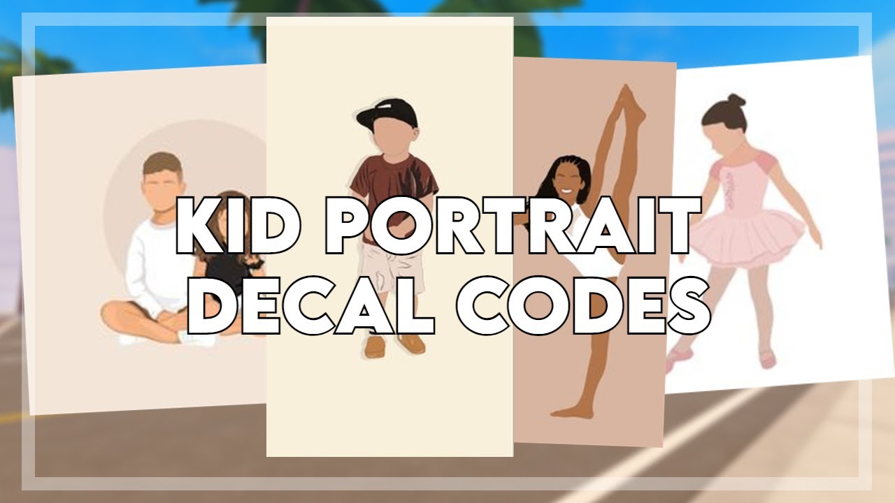Kid Portrait Decal Codes For Berry Avenue And Bloxurg | ROBLOX VIDEO