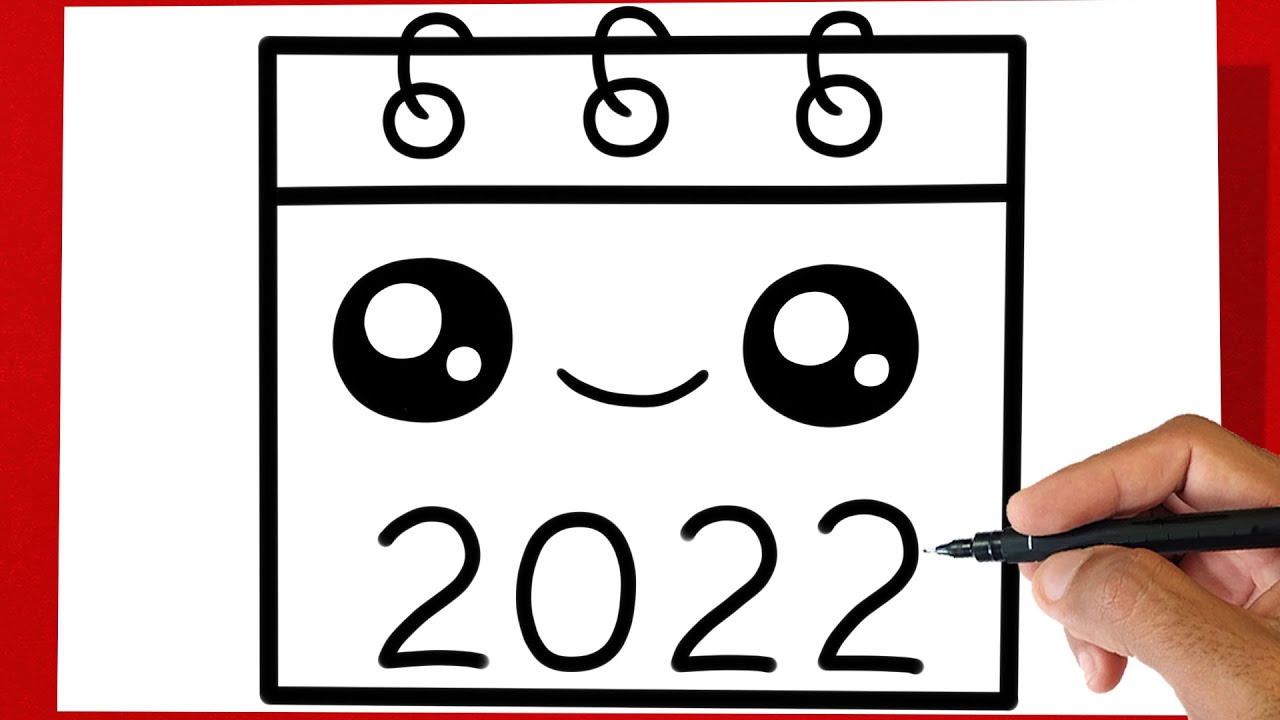 How To Draw 2022 NEW YEAR CALENDAR 🎉