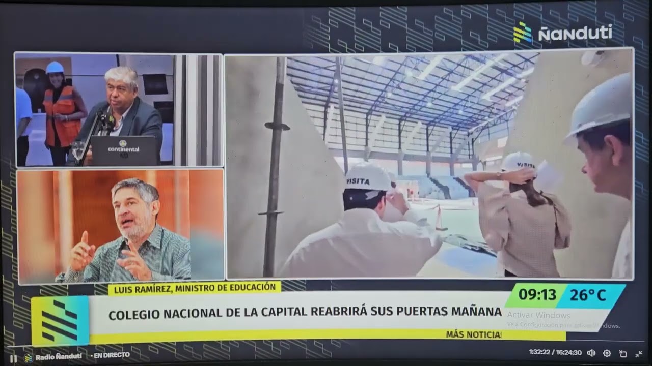 DAVID GALEANO OLIVERA 05-04-26 MINISTRO DE EDUCACIÓN, LUIS RAMÍREZ - SOBRE REINAUGURACIÓN DEL CNC