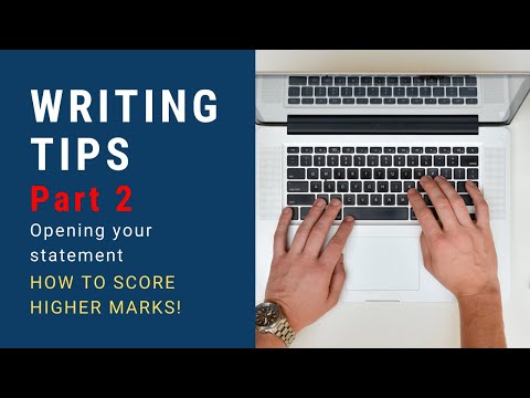 Learn English: Writing Tips Part 2 Opening your statement in essays