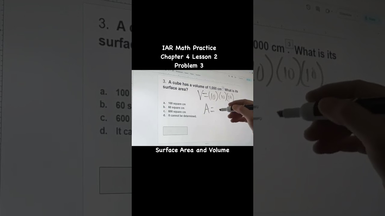 Surface Area and Volume Problem 3 #mathtutor #mathteacher #mathcourse #math  #surfaceareaandvolume