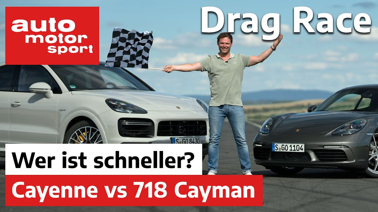 Porsche Cayenne Turbo S Drag Races 718 Cayman S, Destruction Follows ...