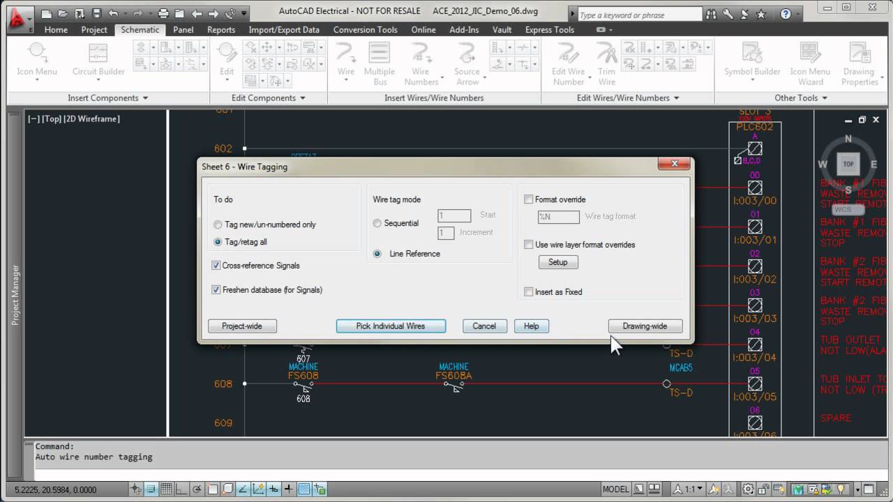 Automatic Wire Numbering and Component Tagging