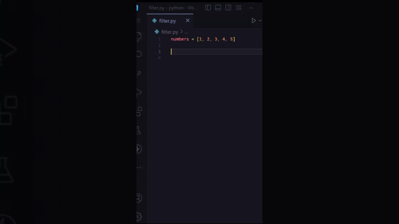 Python FILTER() Function  #shorts #python #coding #programming