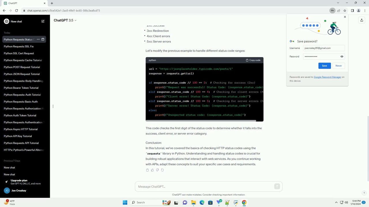 python request check status code