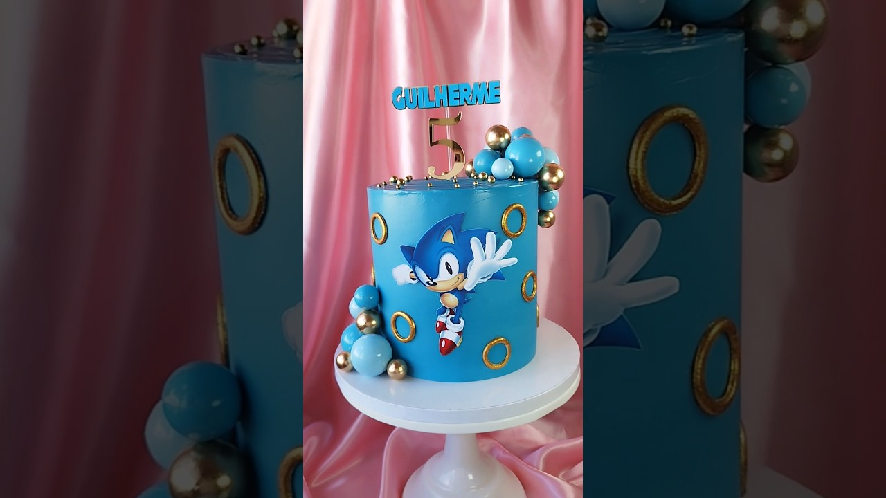 Bolo Sonic #bolosonic #cakedesign #cristinasilvacakedesigner #sonic #birthdaycake #soniccake