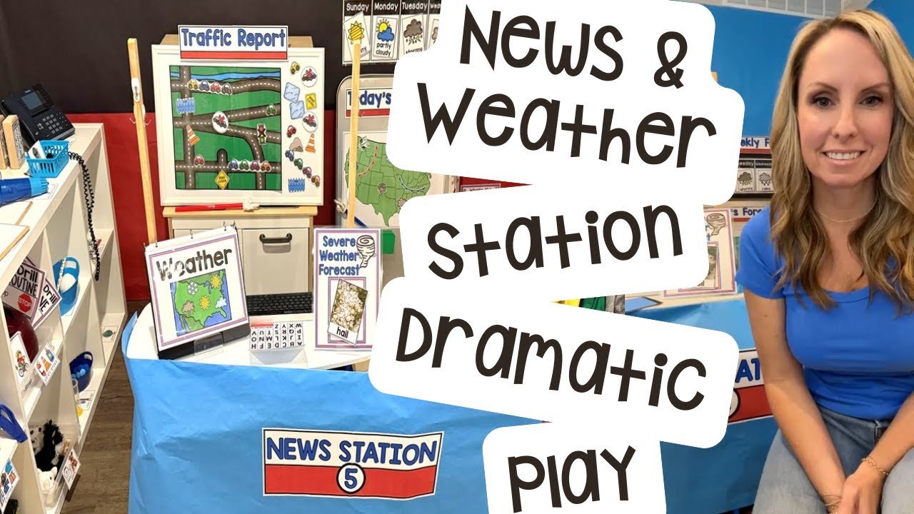 News & Weather Station Dramatic Play for Preschool, Pre-k, and Kindergarten